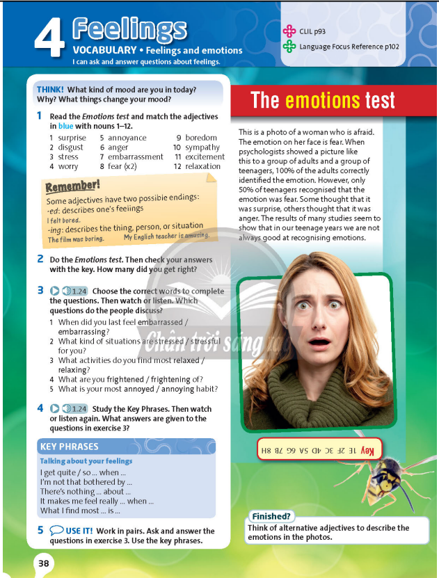 UNIT 4: FEELINGS | Lớp 9 - Giáo Dục Việt Nam - Tiếng Anh 9 (Friends Plus)